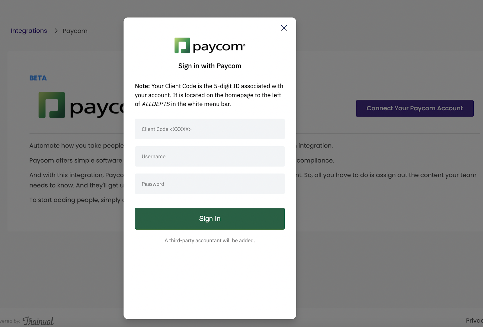 Trainual + Paycom Integration